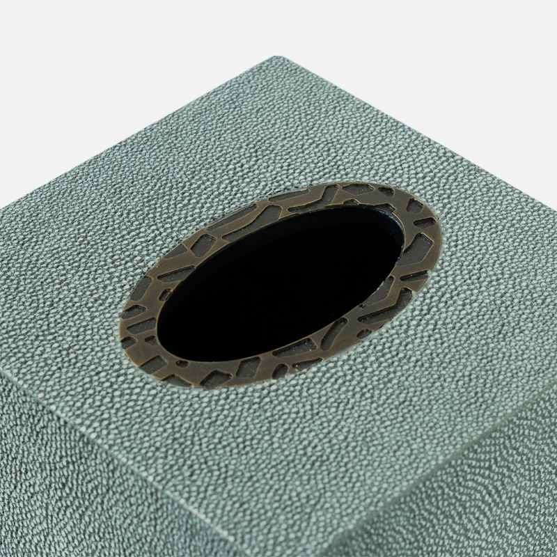 Herringbone Shagreen Tissue Box - Midnight – Rachel Winham Shop